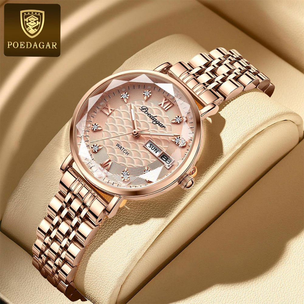 POEDAGAR Watch For Woman Waterproof Original Relo Korean With Box ...