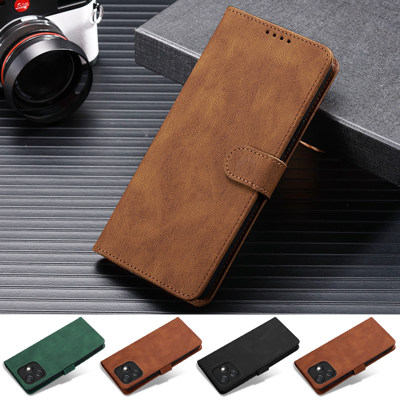 For Tecno Spark 10 4G Spark 10C PU Flip Leather case Deformable Stand ...
