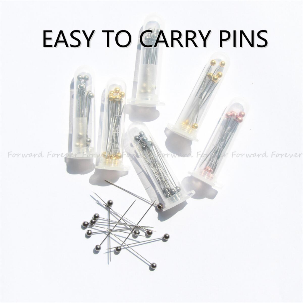 Metallic Pins Peniti Premium Quality (15 pieces with tube) Jarum Peniti ...