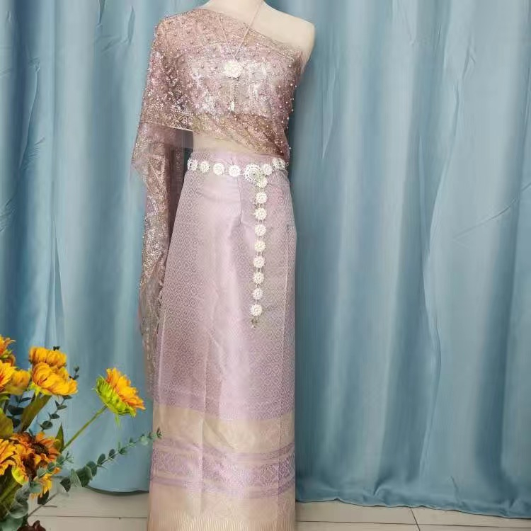 Women Vintage Thai Traditional Dress Xia Dai Tai national costume ...