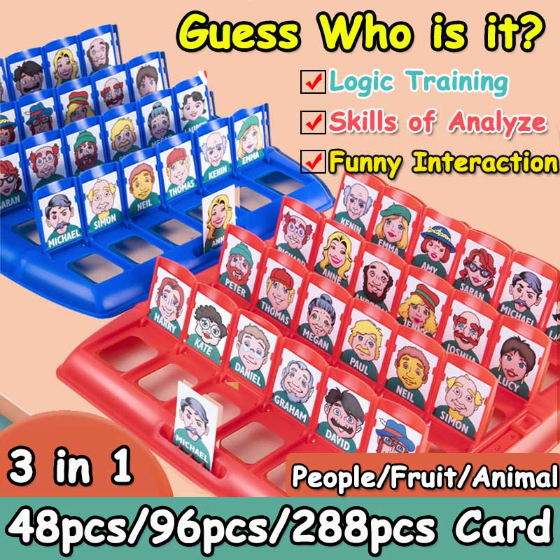Guess Who Is It ? Classic Board Game Funny Family Guessing Games Kids ...