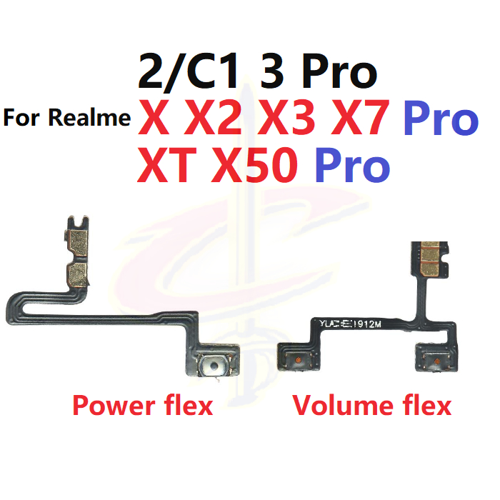 on off Power Volume Button Flex For Realme X XT X2 X50 X7 Pro X50M 2 C1 ...