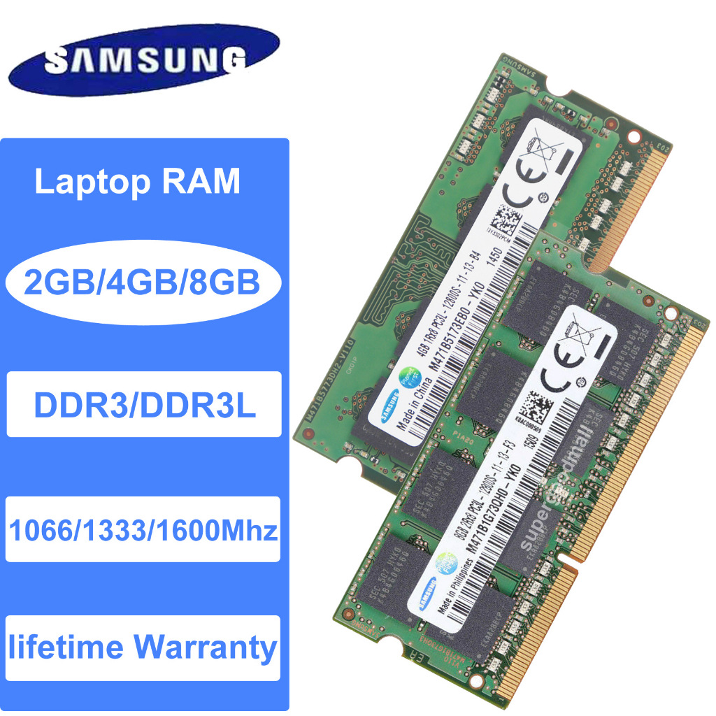 Samsung 2gb 4gb 8gb Ddr3l Ddr3 1066mhz 1333mhz 1600mhz 204pin Sodimm
