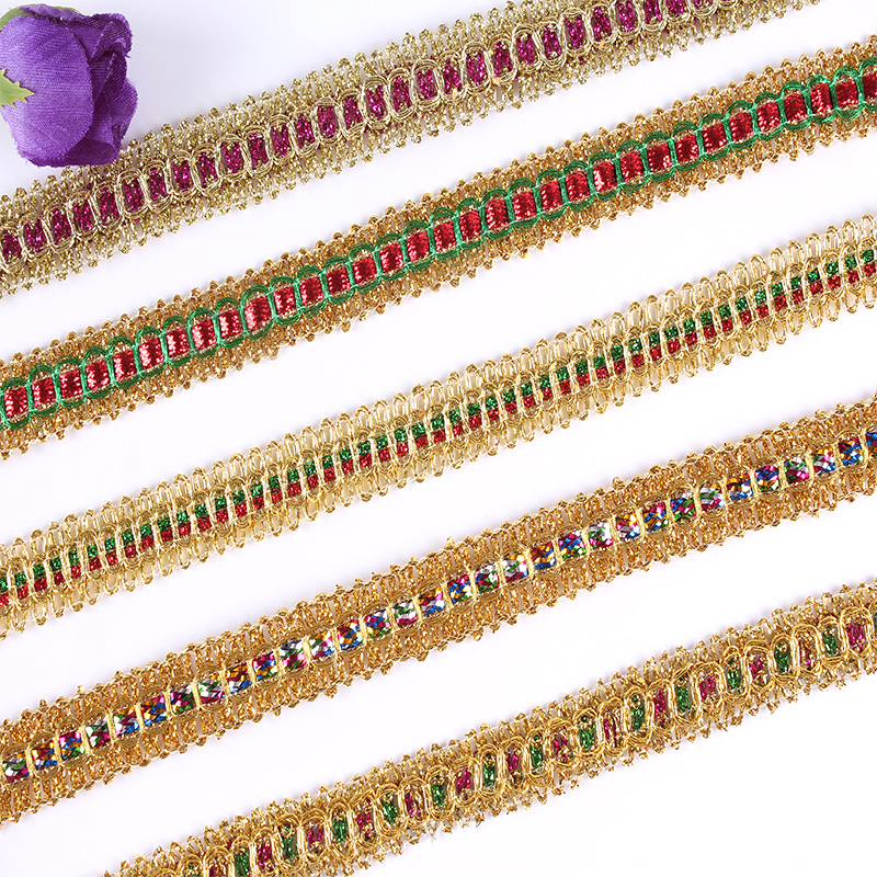 Curved Gold Silver Silk Lace Car Thread Colorful Lace S Bead Shape ...