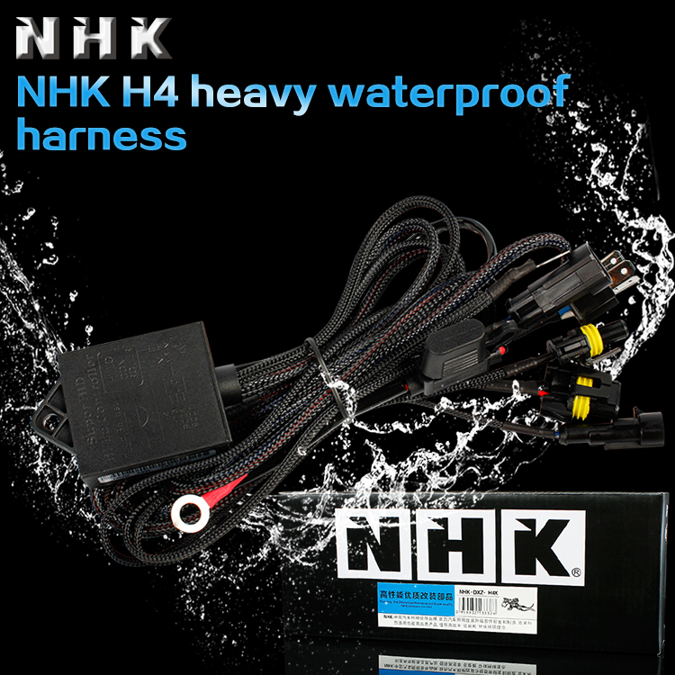 NHK H4 Relay Wiring Harness Fit Bi-Xenon Projector Lens Automotive ...