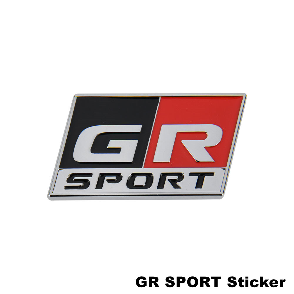 Car Front Hood Grille & Rear Trunk Stickers GR Sport Emblem Metal 3D ...