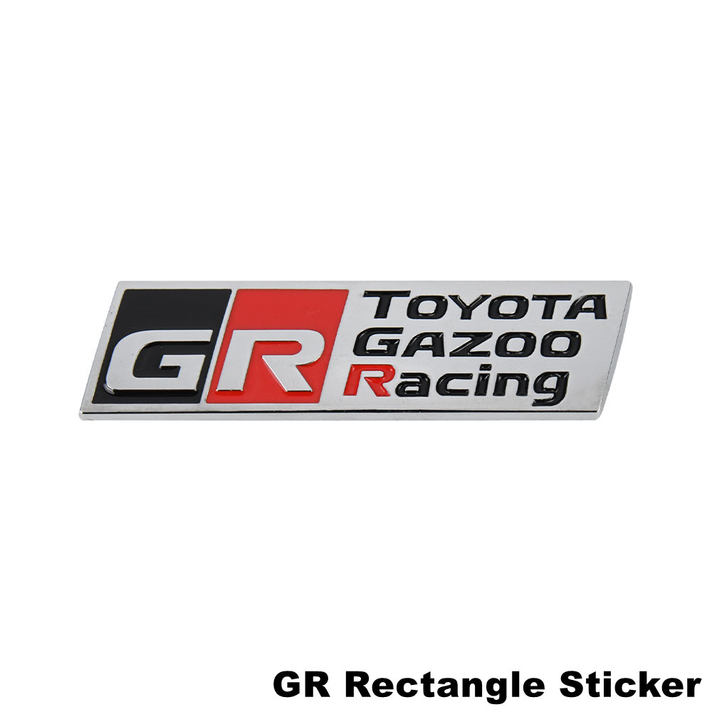 Car Front Hood Grille & Rear Trunk Stickers GR Sport Emblem Metal 3D ...