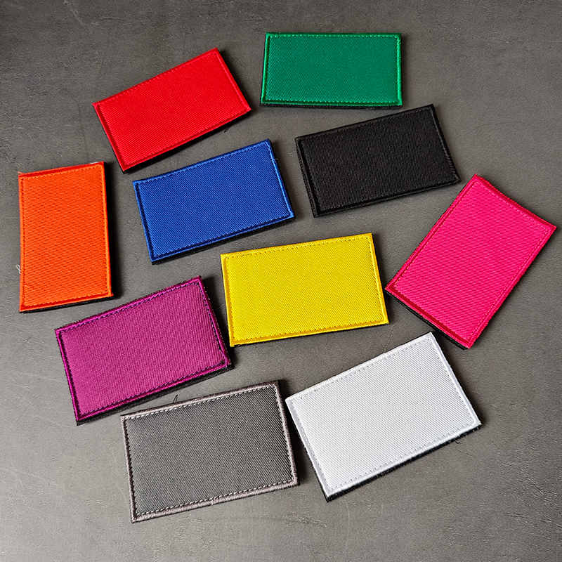 Multicolor Blank Cloth Patch Clothing Patch Back with Hook Loop Badge ...