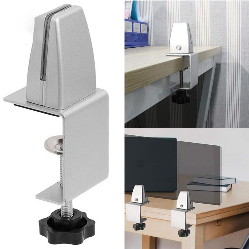 2Pcs Sneeze Guard Clamp Bracket Desk Partition Clamp for 1/8Inch to ...