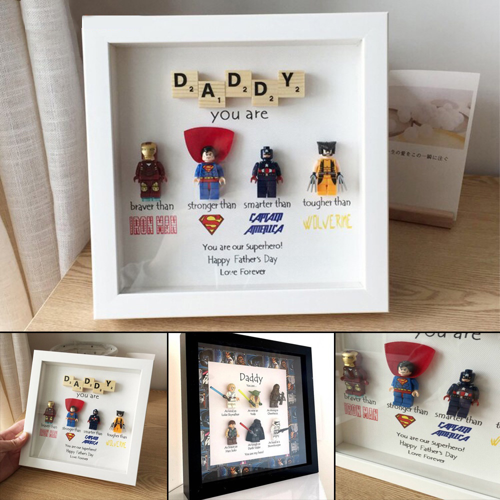 Superhero Photo Frame Wall Artwork Retro Cartoon Character Family ...