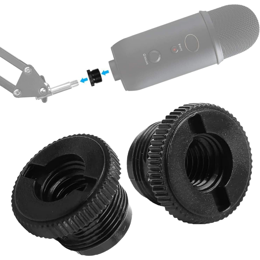 5/8" Male to 3/8" Female Screw Mic Stand Clip Adapter Microphone Holder ...