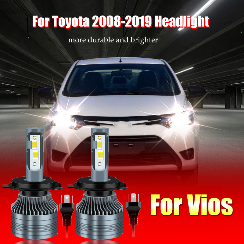 2pc LED For Toyota Vios year （RB) 2008-2019 (Head Lamp) - Headlight ...