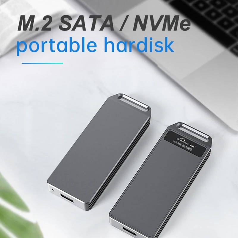 New M.2 Mobile HDD Enclosure NVMe/SATA To USB 3.1 Mini Solid State Hard Disk Box External 2242 ...