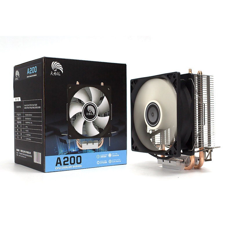 TJ A100 PLUS A200 PLUS CPU Air Cooler Color LED 90mm CPU Fan 2 Heat ...