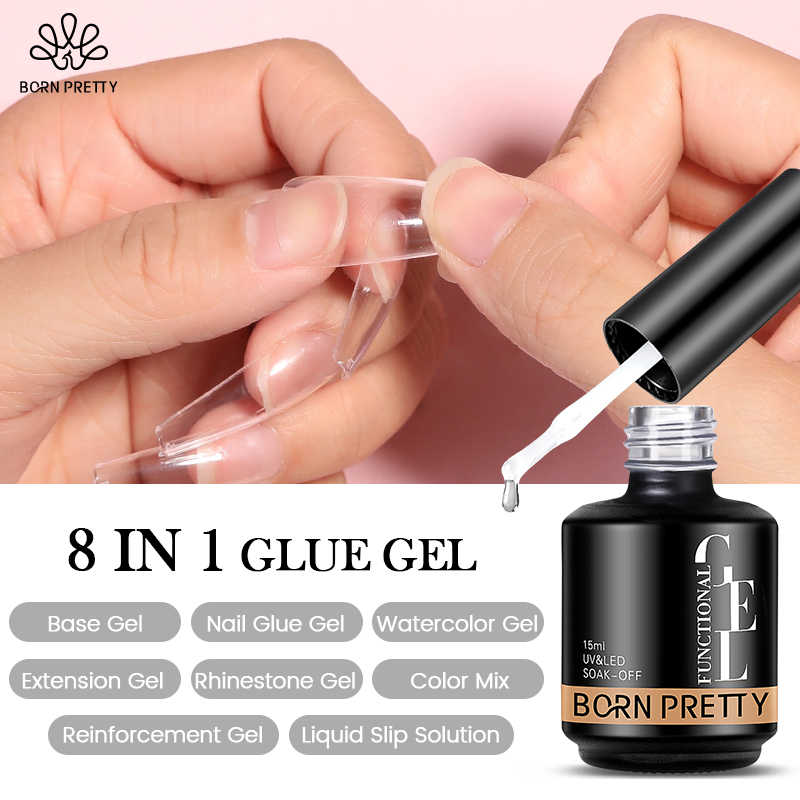 BORN PRETTY 8 In 1 Nail Glue Blooming Gel Nail Strengthener Extension Gel Nail Glue Gel Nail Art ...