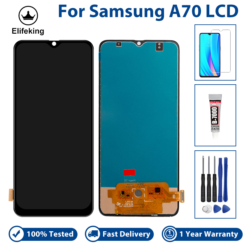 OLED For Samsung Galaxy A70 A705 A705F SM-A705MN LCD Display Touch Screen Digitizer Assembly ...