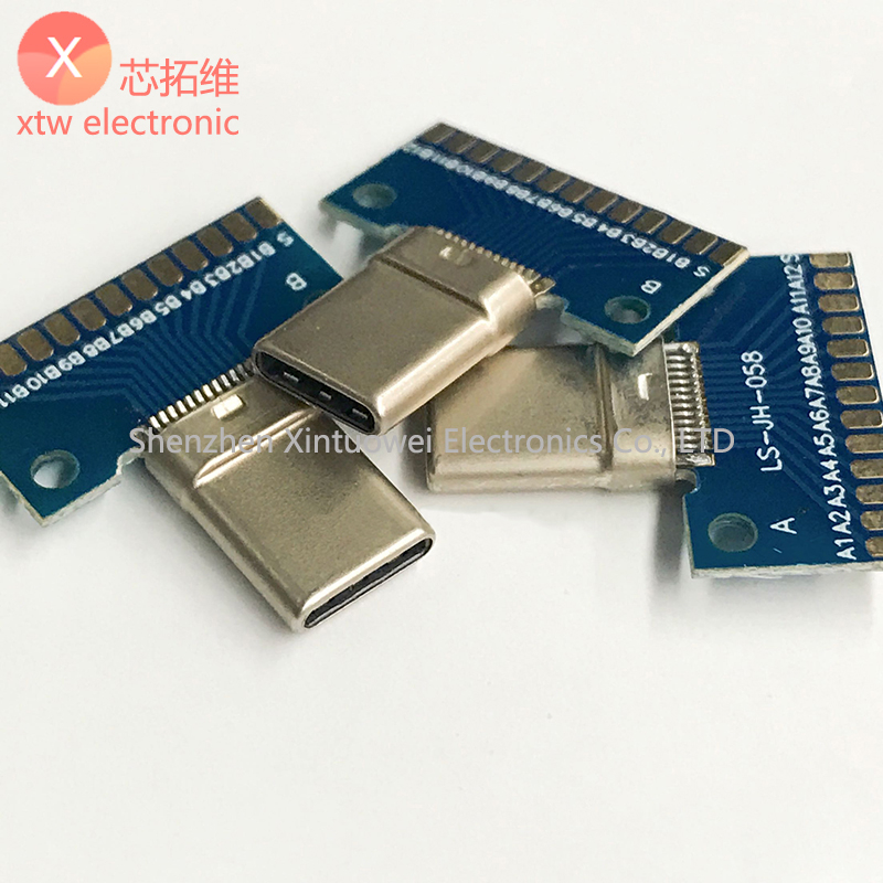 TYPE-C male test board with double-sided forward and reverse insertion ...