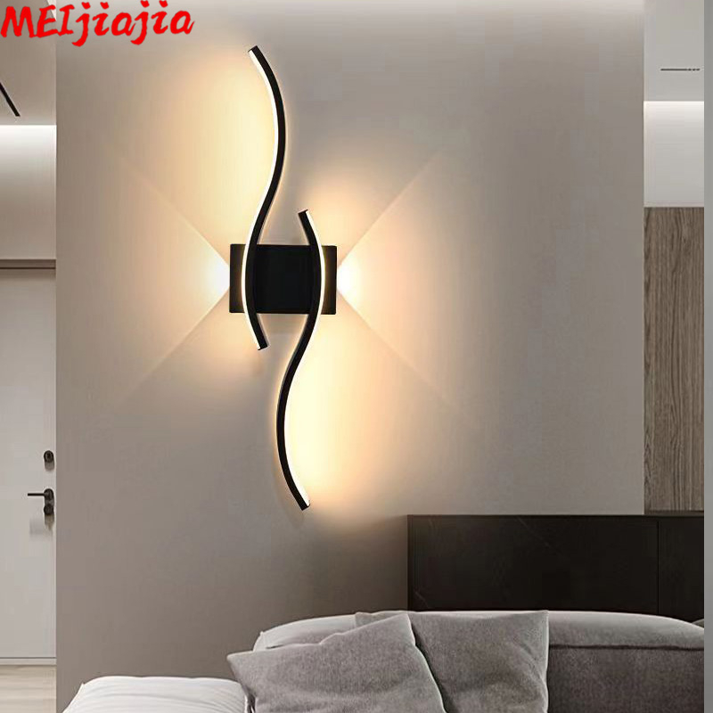 Minimalist line wall lamp Nordic living room background wall grille ...