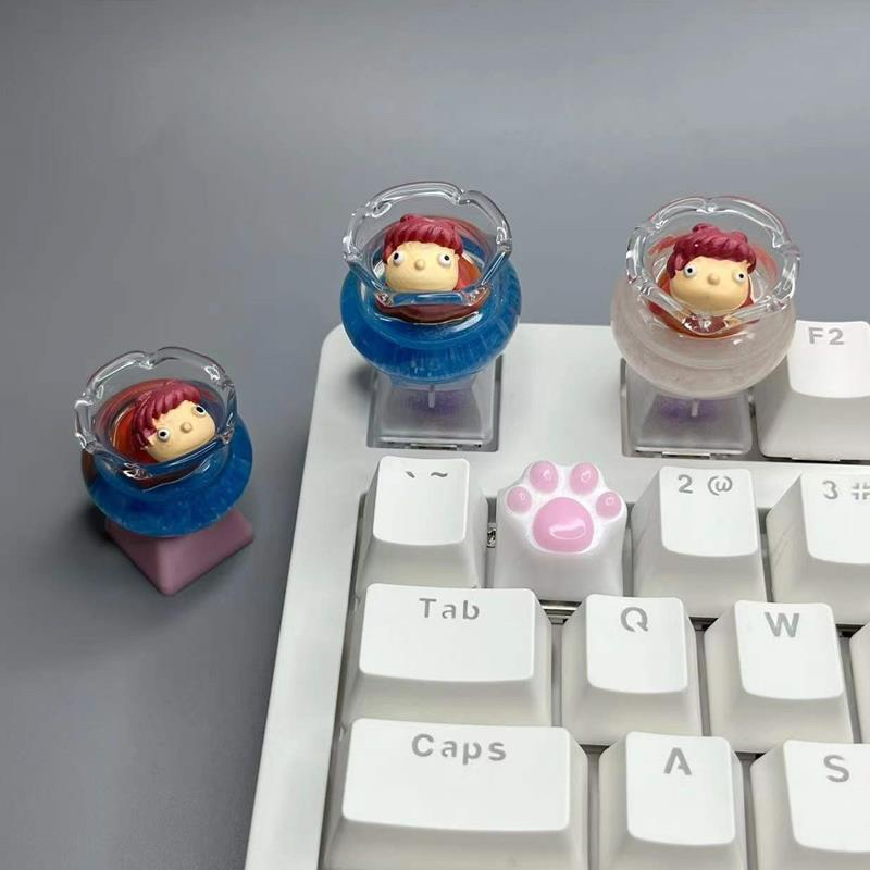 Goldfish Princess Boniu Keycap on the Cliff Glass Transparent R4 Esc ...