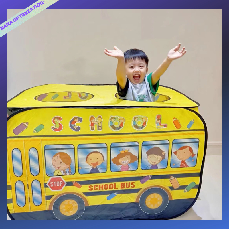 Children's Tent Bus/Fire Truck/Police Car Theme Tent Game House Indoor ...