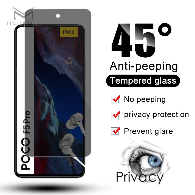 9h Privacy Tempered Glass Anti Spy Screen Protector For Xiaomi Poco C65