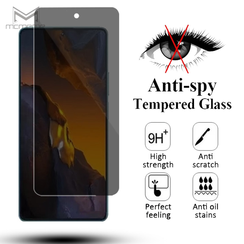 Privacy Tempered film Glass Screen Protector For Xiaomi POCO X7 C75 C65 ...