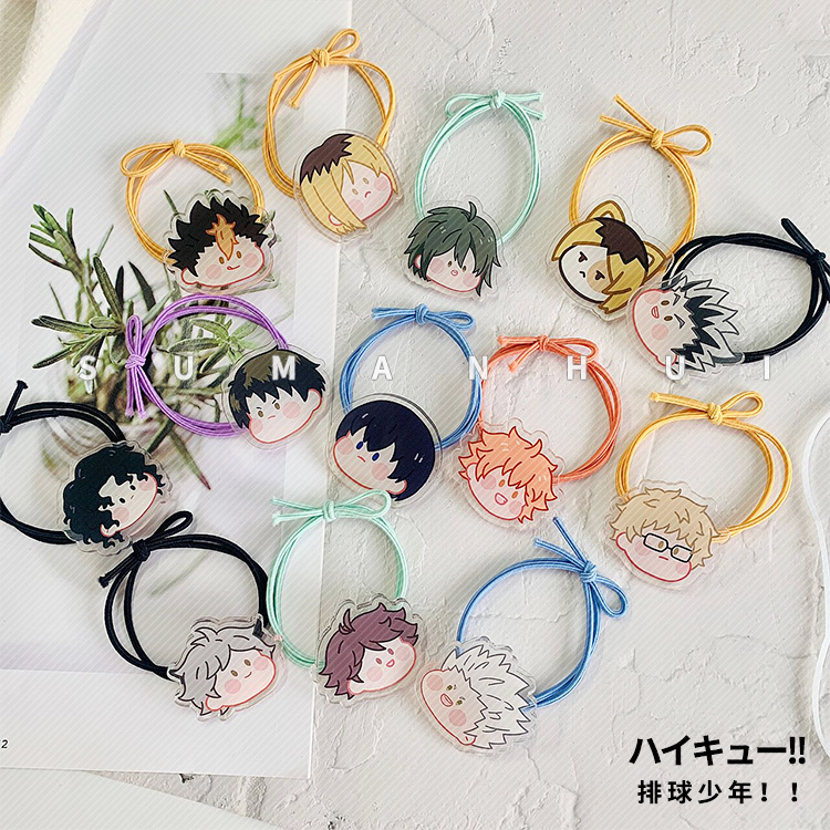 Volleyball Junior Keychain Hair Rope Haikyuu Hair Ring Hyuga Shoyo ...