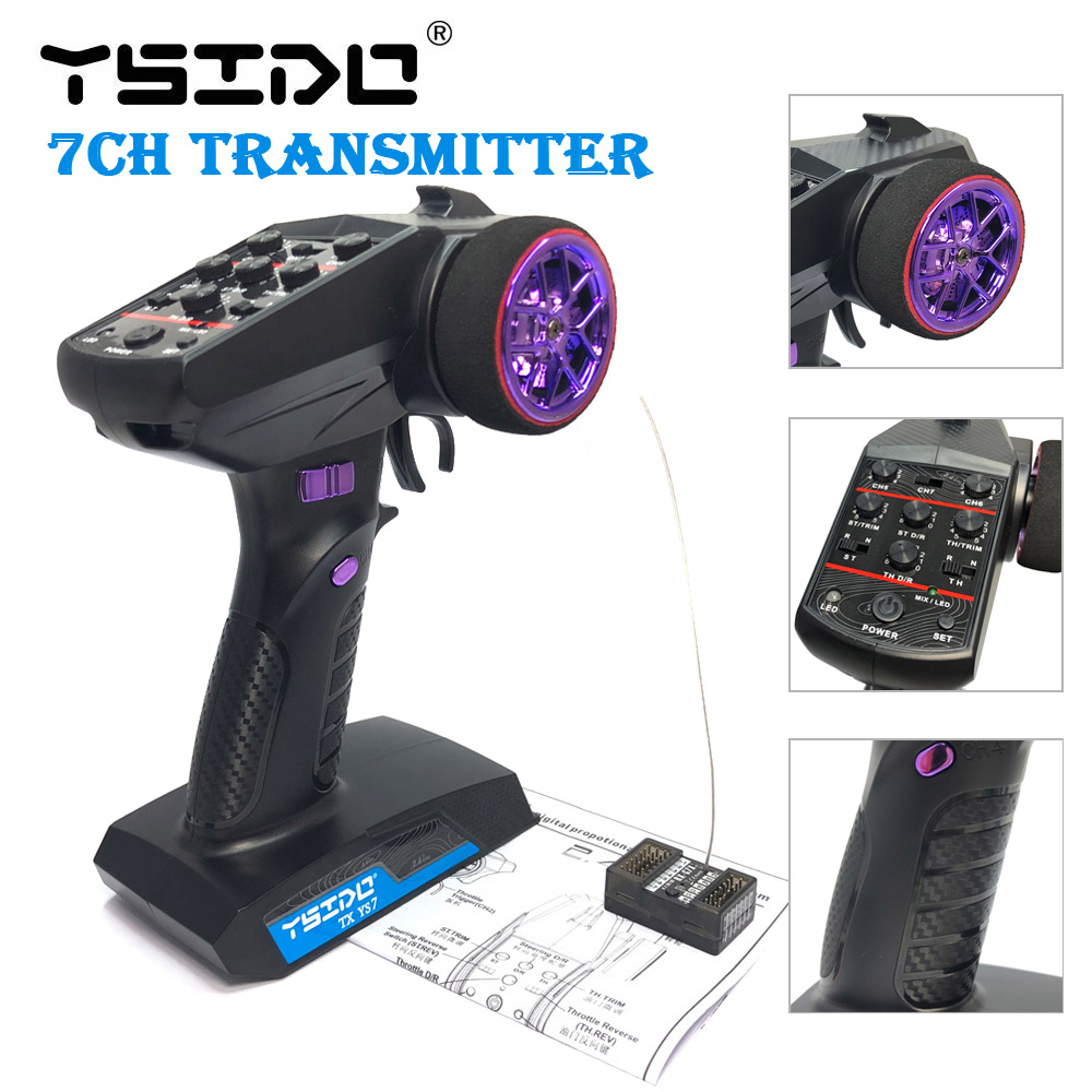 YSIDO 2.4G YS7 7CH Remote Control Digital Radio Transmitter with ...