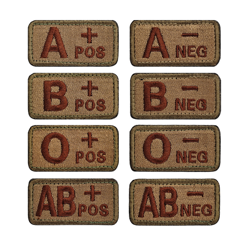 Mud Color Blood Patch Embroidered Badge Tactical Helmet Blood Type ...
