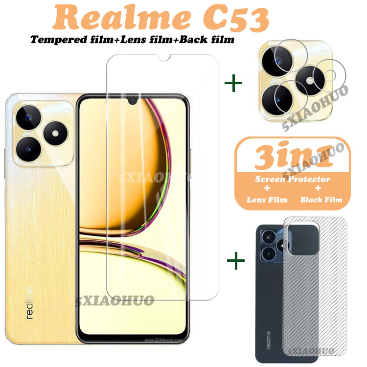 Realme C53 Tempered Glass Realme C53 Screen Protector Realme C55 Camera Lens Protector Full ...