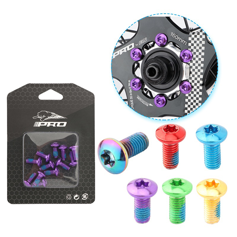 Jae【Ready Stock】12pcs Bicycle Torx T25 Bolts M5x10mm Disc Brake Rotor ...