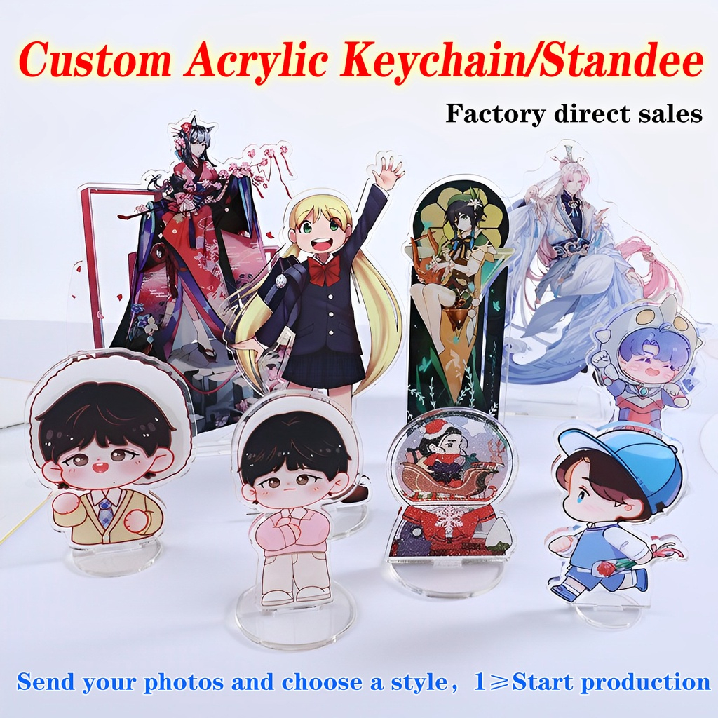 【Custom】Acrylic Keychain Standee stand Keyring key chain string Badges ...