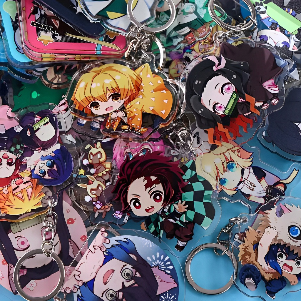 【Custom】Acrylic Keychain Standee stand Keyring key chain string Badges ...