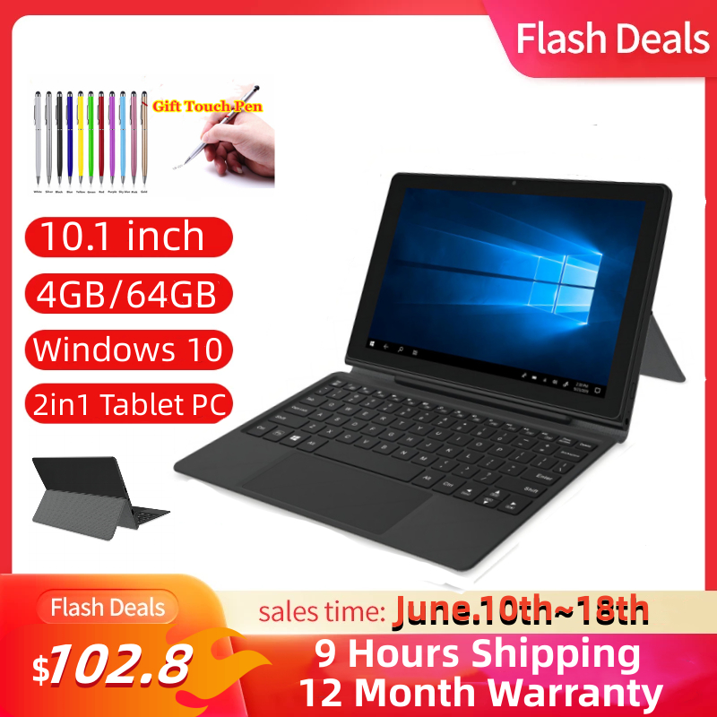 New Sales 10.1 INCH 64 Bit 2in1 Mini Notebook 4GBDDR +64GB ROM B1 ...