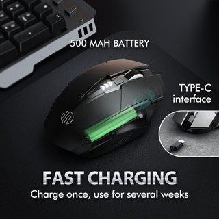 Inphic M6P 2.4G Wireless Mouse Rechargeable 500mAh Ergonomic Silent ...