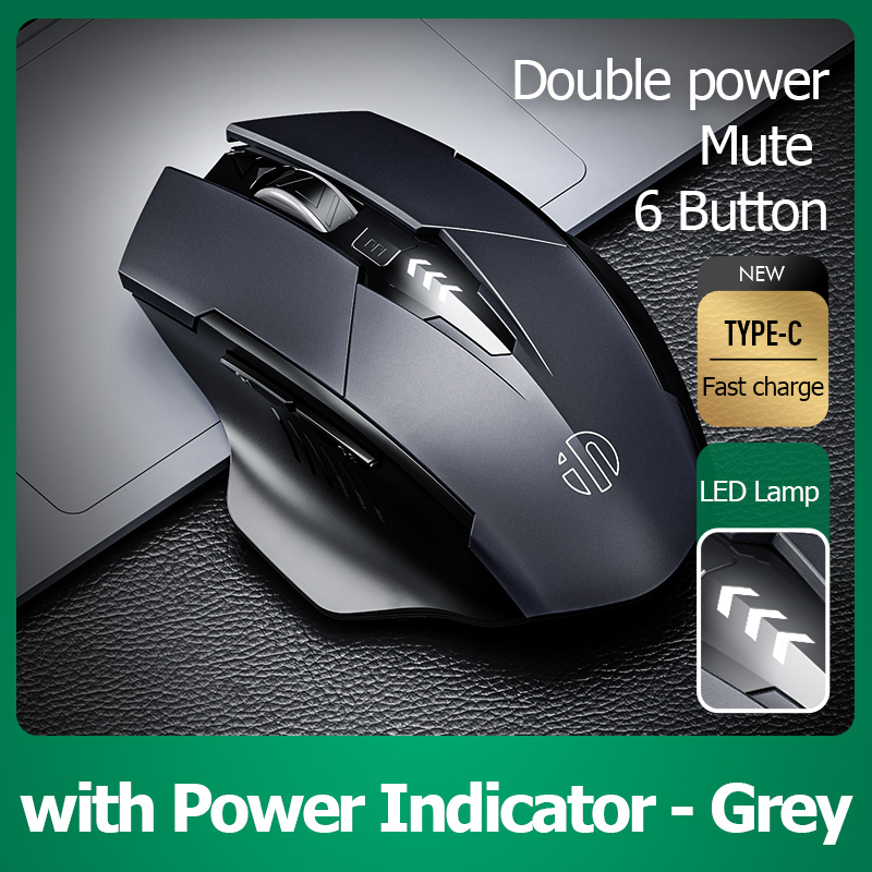 Inphic M6P 2.4G Wireless Mouse Rechargeable 500mAh Ergonomic Silent ...