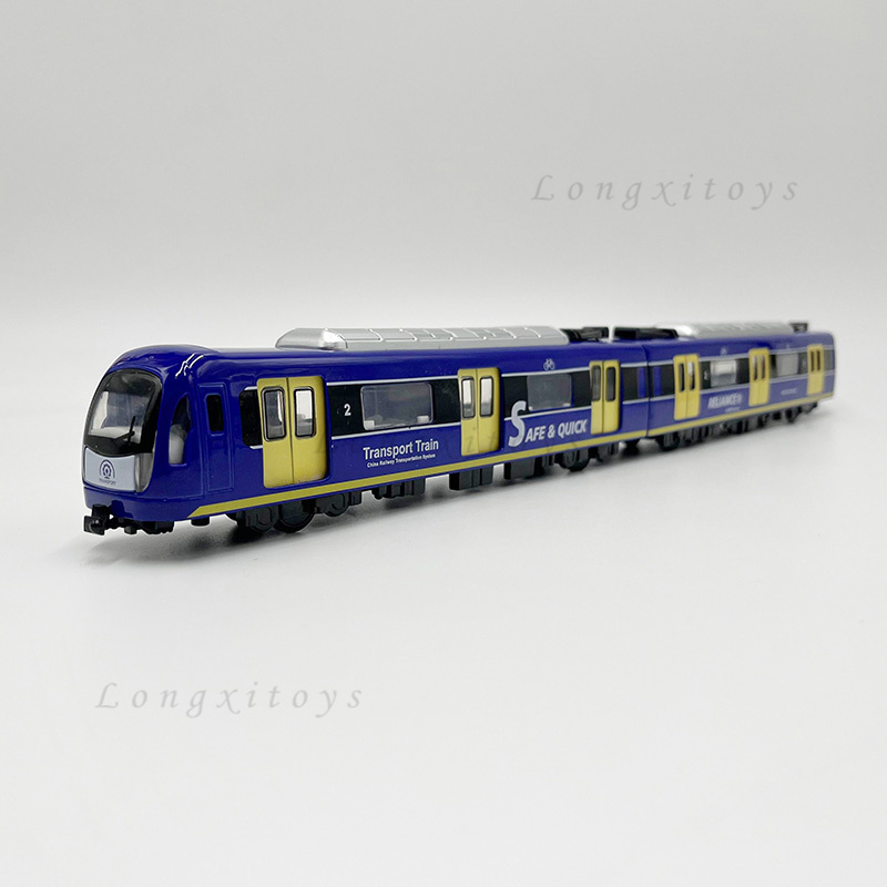 Diecast Train Model Toy Locomotive & Carriage Pull Back With Sound ...