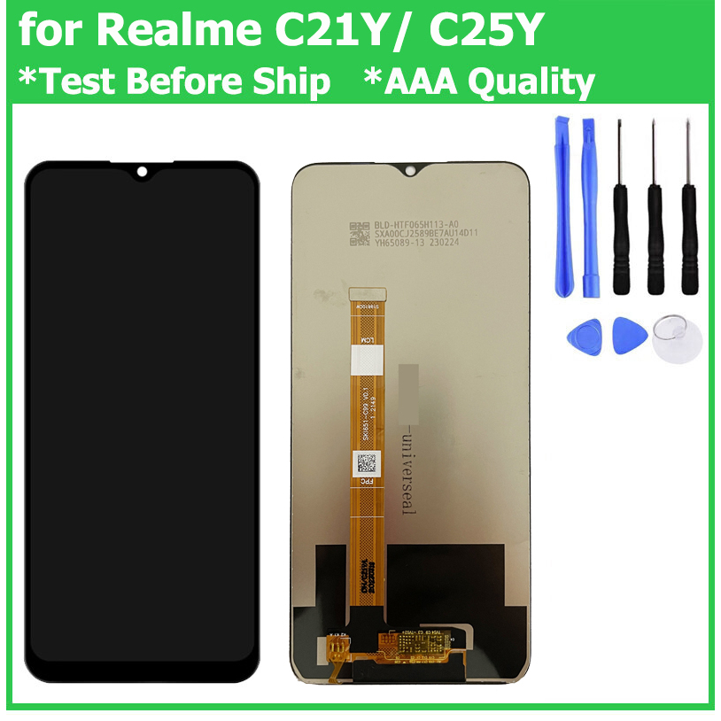 for Realme C21Y RMX3261 RMX3263/ C25Y RMX3265 LCD Display Touch Screen ...