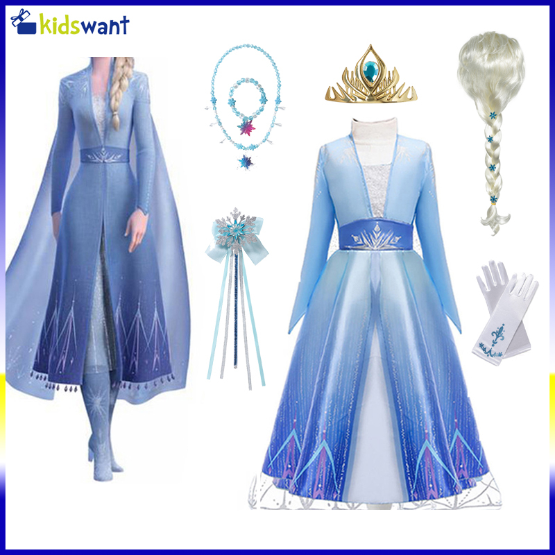 Frozen Girl 2 Elsa Dress For The Snow Queen Princess Cosplay Children ...
