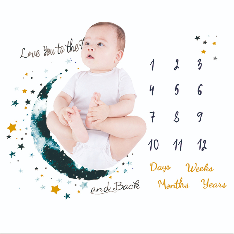 Newborn Baby Monthly Milestone Background Cloth Photography Props ...