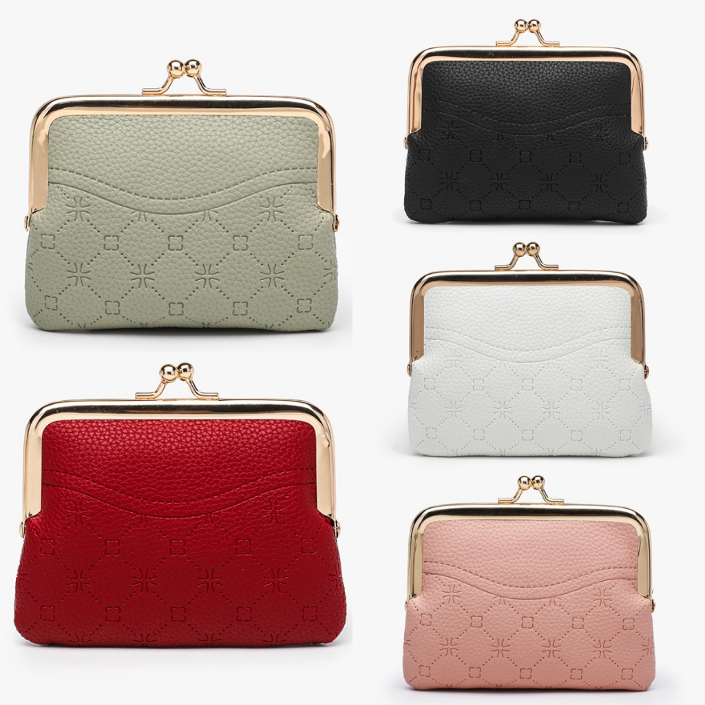 Small PU Leather Coin Purse Kiss-lock Change Wallet | Shopee Philippines