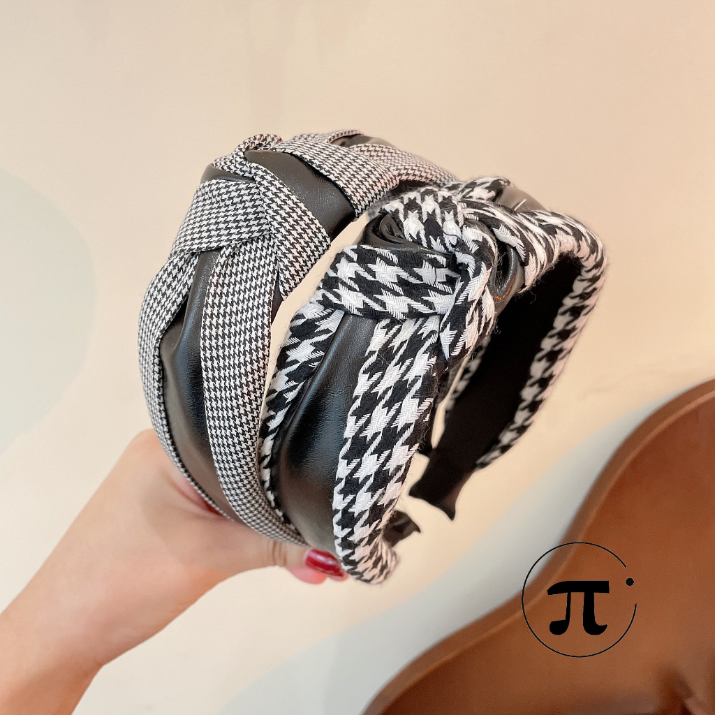 South Korea New Style Headband Fabric Houndstooth Headband Middle ...