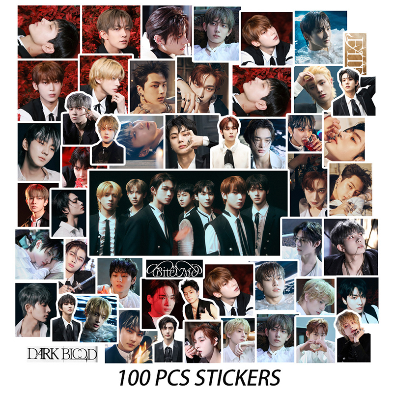 100pcs/set Kpop ENHYPEN Sticker DARK BLOOD Photo Stickers Diary Luggage ...
