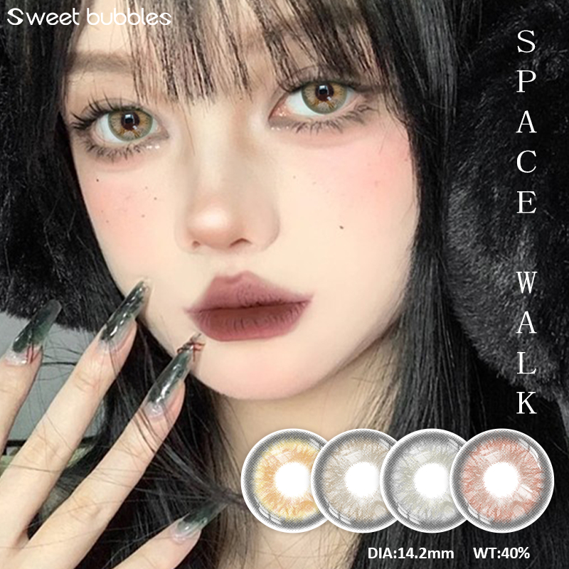 Sweet bubbles 2pcs Colored Contact lenses Yearly use 0.00 Big Eye ...
