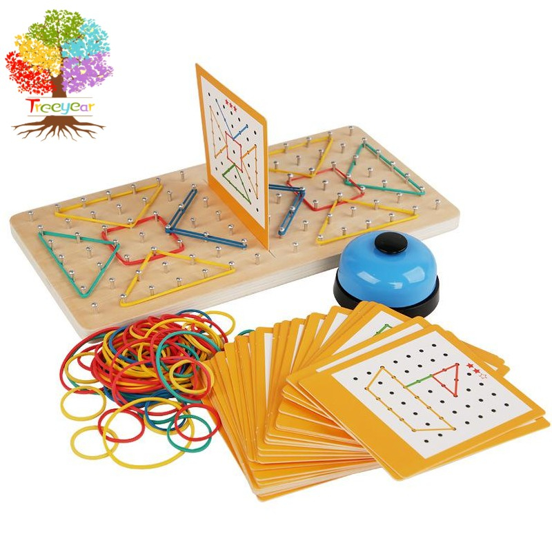 Wooden Geoboard - Montessori Toys for Kids and Toddlers,Educational Toy ...