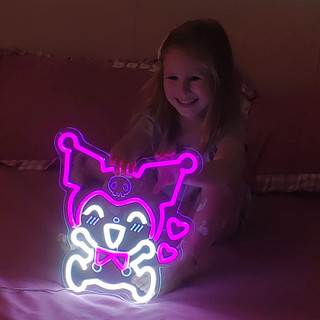 Japanese Anime Neon Light Kuromi Neon Sign, 3D Art Sanrio LED Sign ...