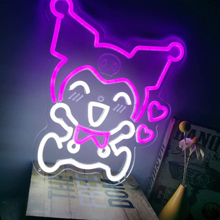 Japanese Anime Neon Light Kuromi Neon Sign, 3D Art Sanrio LED Sign ...