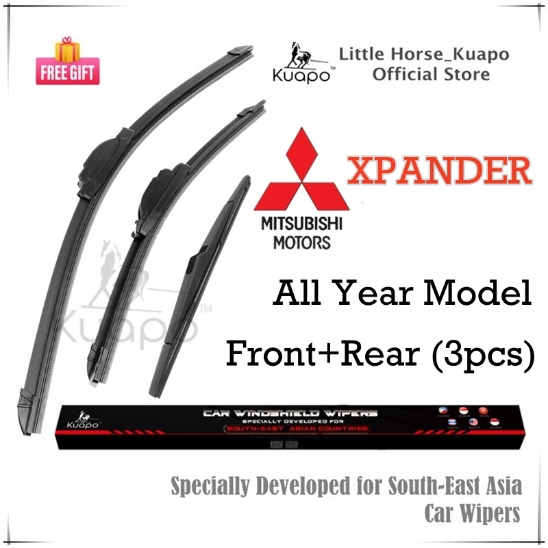 (Front+Rear 3pcs) Mitsubishi XPANDER Wiper Blade Set for 2015 to 2023 ...