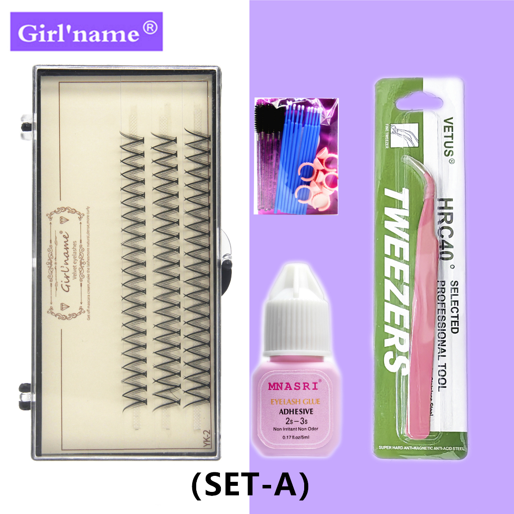 MNASRI Segmented Eyelash DIY Self Grafting Set Professional Toolkit ...