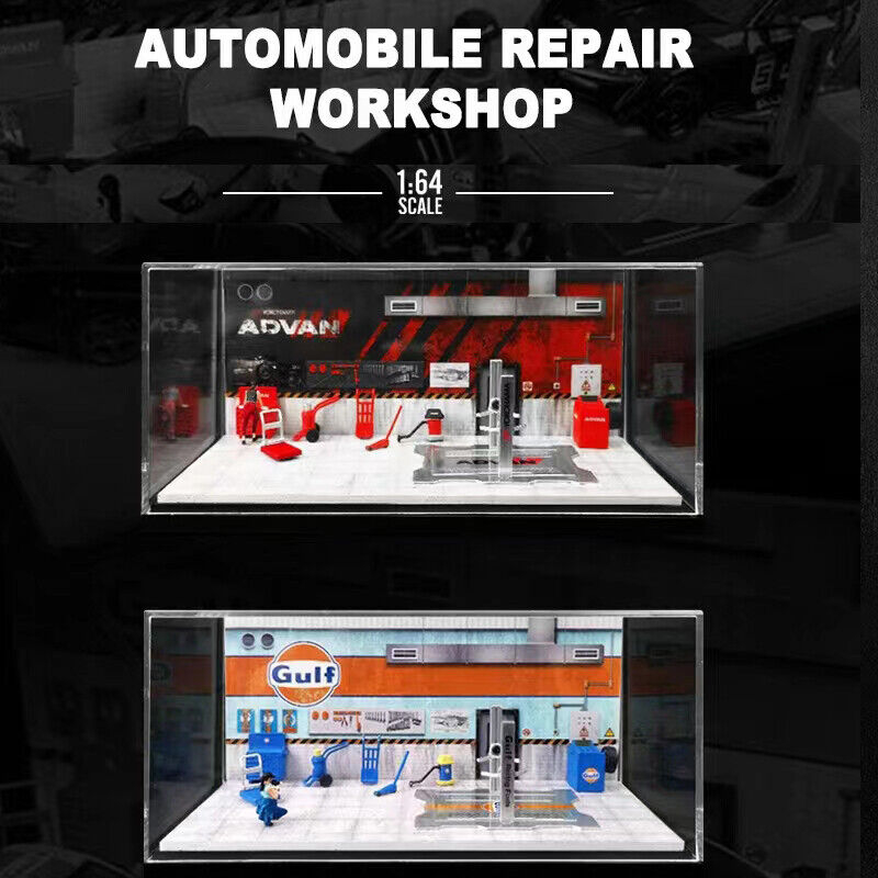 Diorama 1/64 Car Garage Repair Workshop Prop Model Car Accessories ...